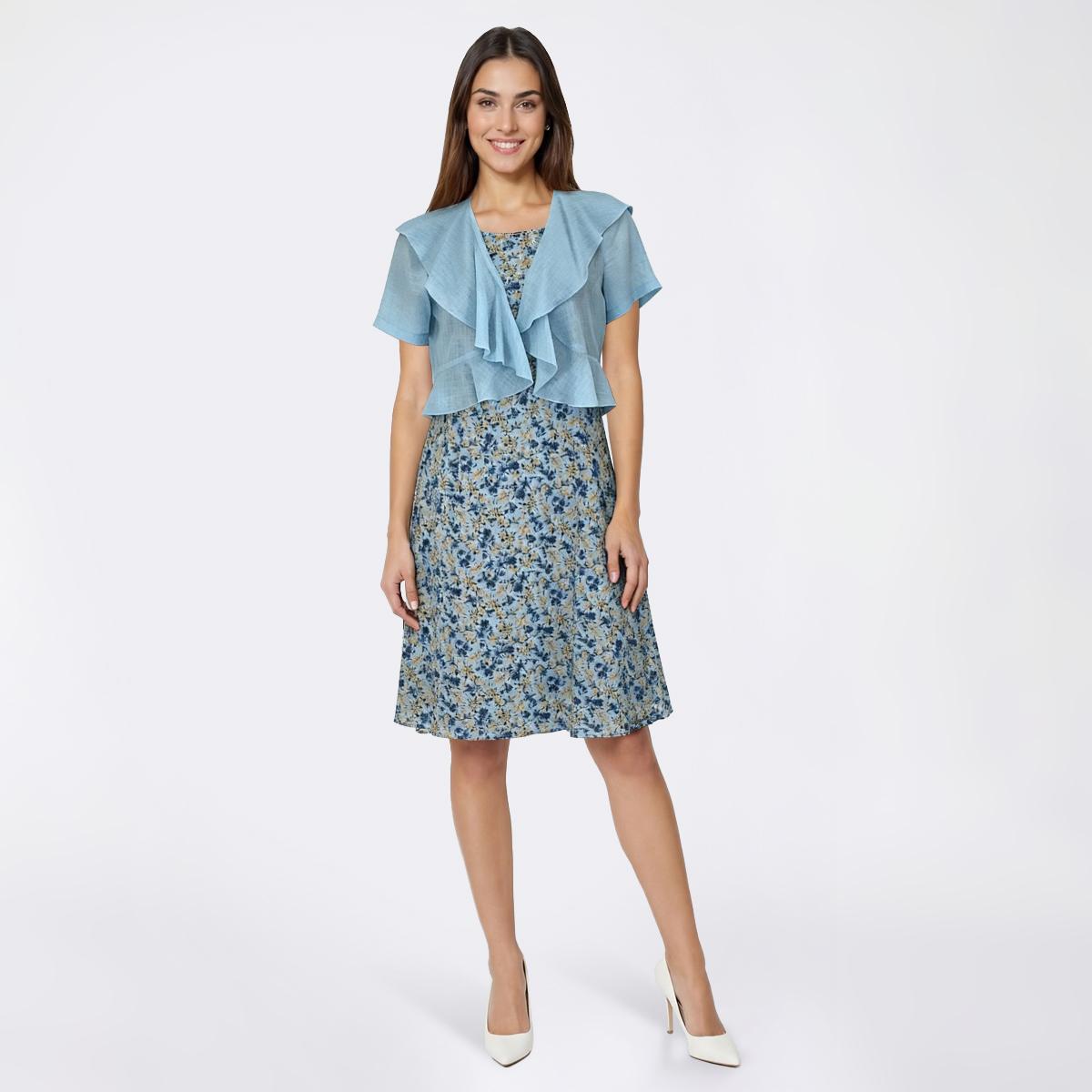 Click here for Petite Perceptions Short Sleeve Ditsy Floral Jacke... prices